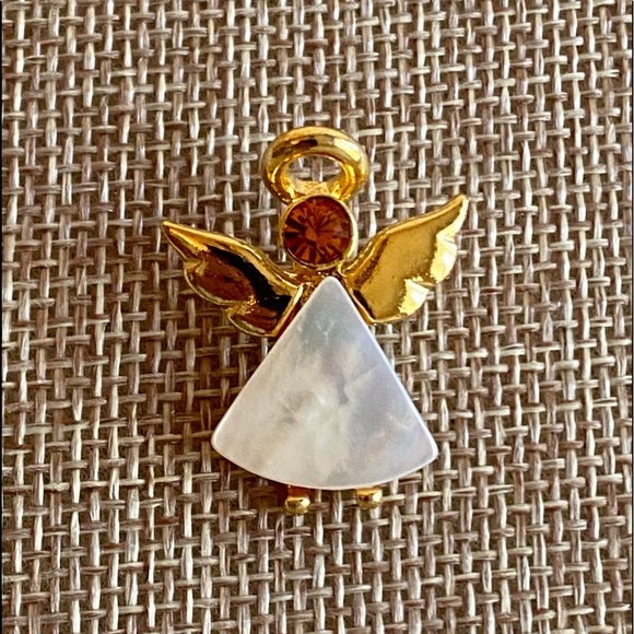 Mother of Pearl | Jewelry | Guardian Angel Motherofpearl Pin Brooch ...